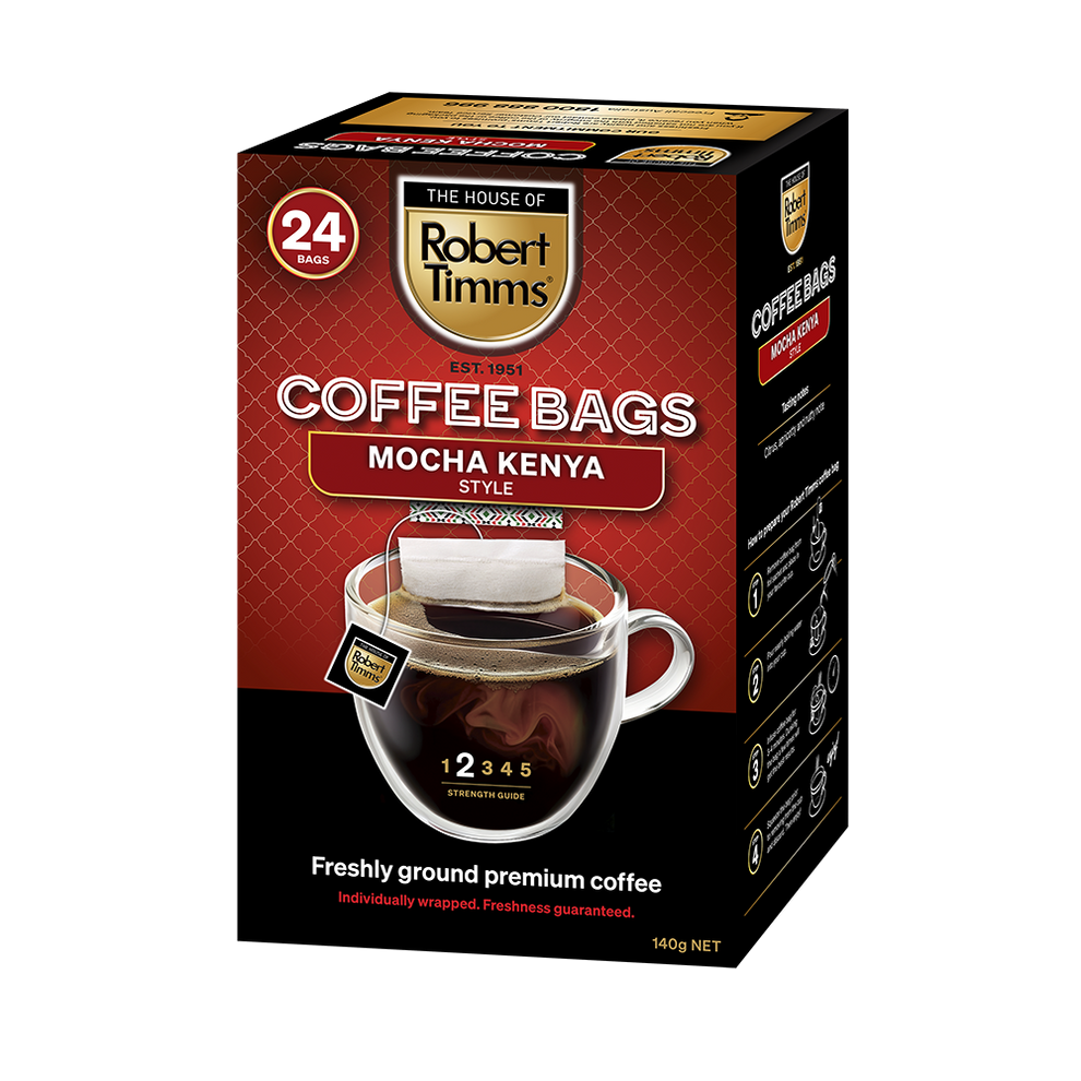 Mocha Kenya Coffee Bags 24s – Fresh Food Services AU
